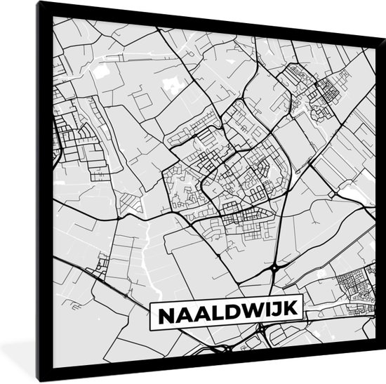 Fotolijst incl. Poster - Naaldwijk - Plattegrond - Kaart - Stadskaart ...
