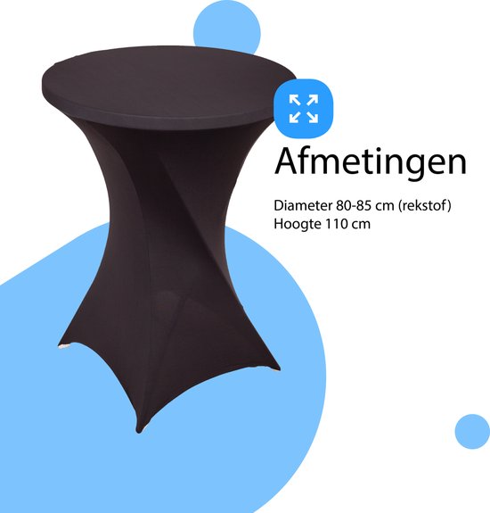 Statafelrok Grijs x 2 – ∅80-85 x 110 cm – Statafelhoes Stretch 2 Stuks – Tafelhoezen... | bol