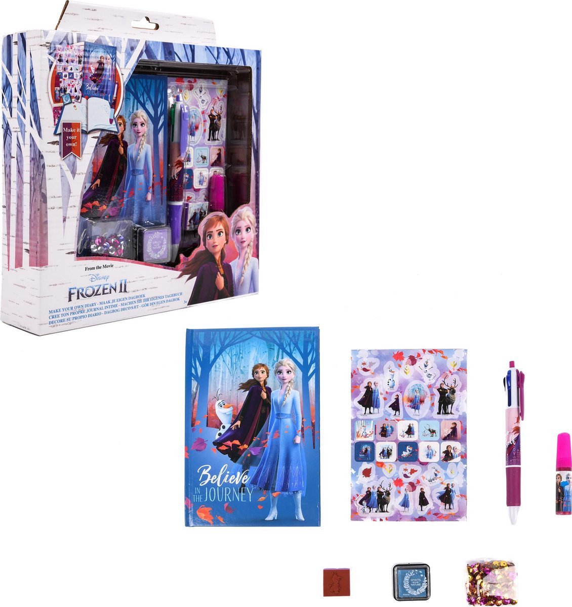 Frozen 2 Dagboek DIY - Dagboek, Stickers, Pen & Knutsel spullen - Elsa ...