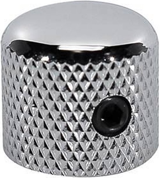 dome knob, metal, diam 15,0mmx14,0mm, with set screw allen type, shaft ...