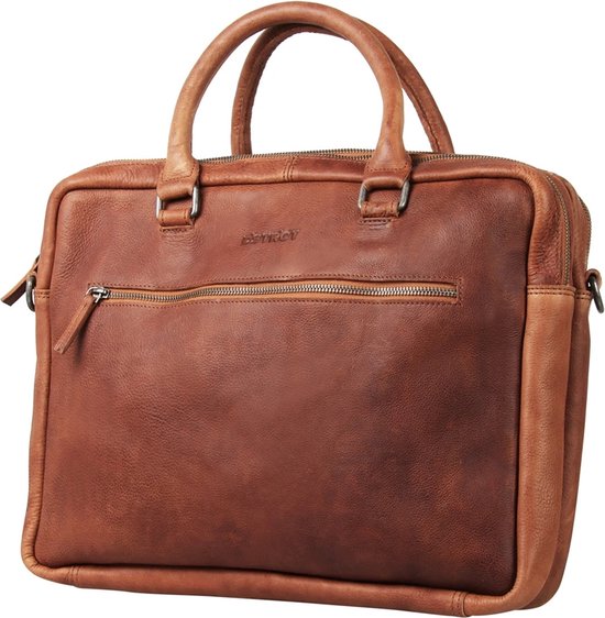 DSTRCT Mannen Laptoptas / Werktas / Aktetas - limited - Cognac - 15 ...