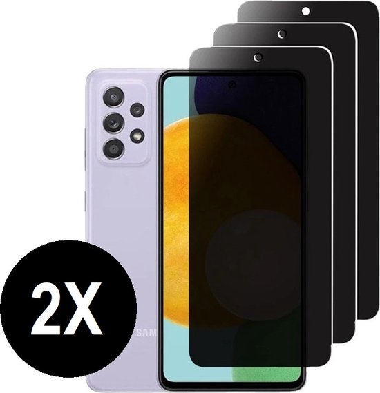 Privacy screenprotector geschikt voor Samsung Galaxy A52 - Beschermglas - Screen... | bol