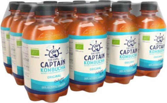 The GUTsy Captain | Kombucha | Original | 12 Stuks | 12 x 400 ml | bol