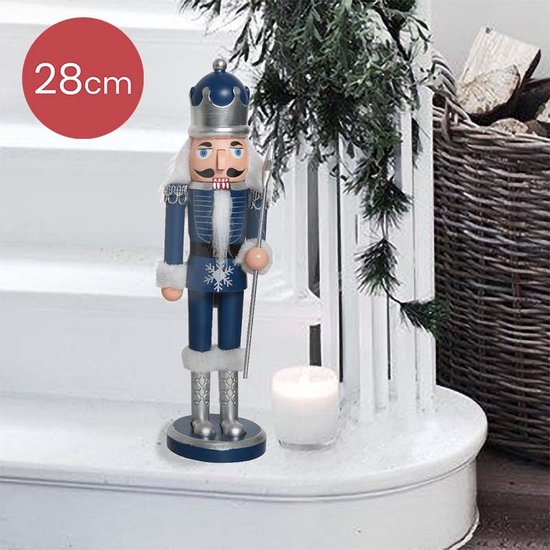 Notenkraker donkerblauw grijs met ster - 28CM | bol