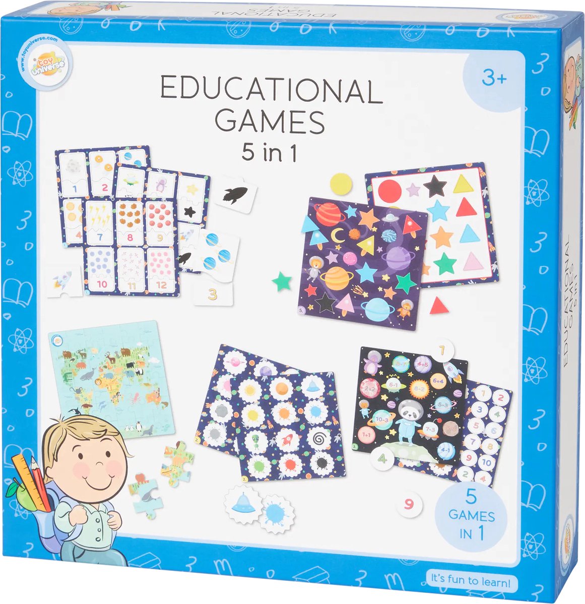 Toy Universe Educatieve Spellen 5 in 1 - Leren Is Leuk - Puzzel ...