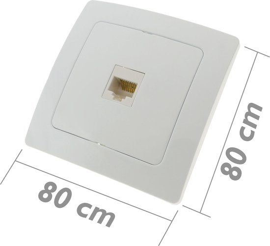BeMatik - Basis met verzonken RJ45-netwerkaansluiting met 80x80mm frame ...