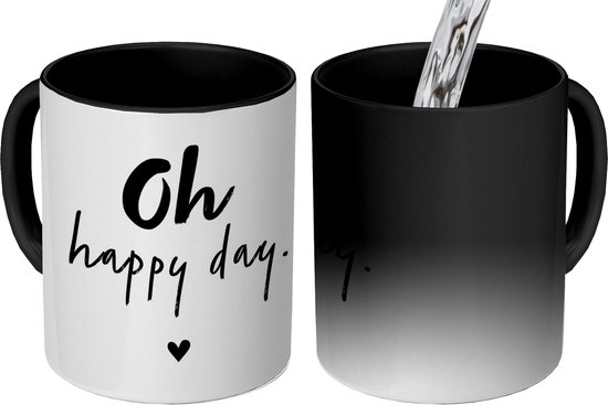 Magische Mok - Foto op Warmte Mokken - Koffiemok - Quotes - Oh happy ...