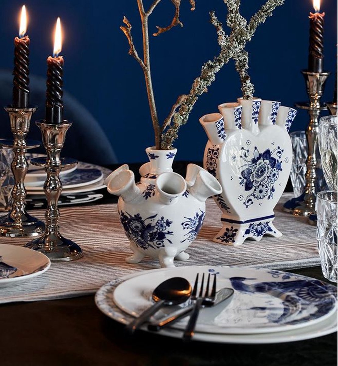 Tulpenvaas - 17 cm - Royal Delft - Delfts blauw - cadeau voor haar ...