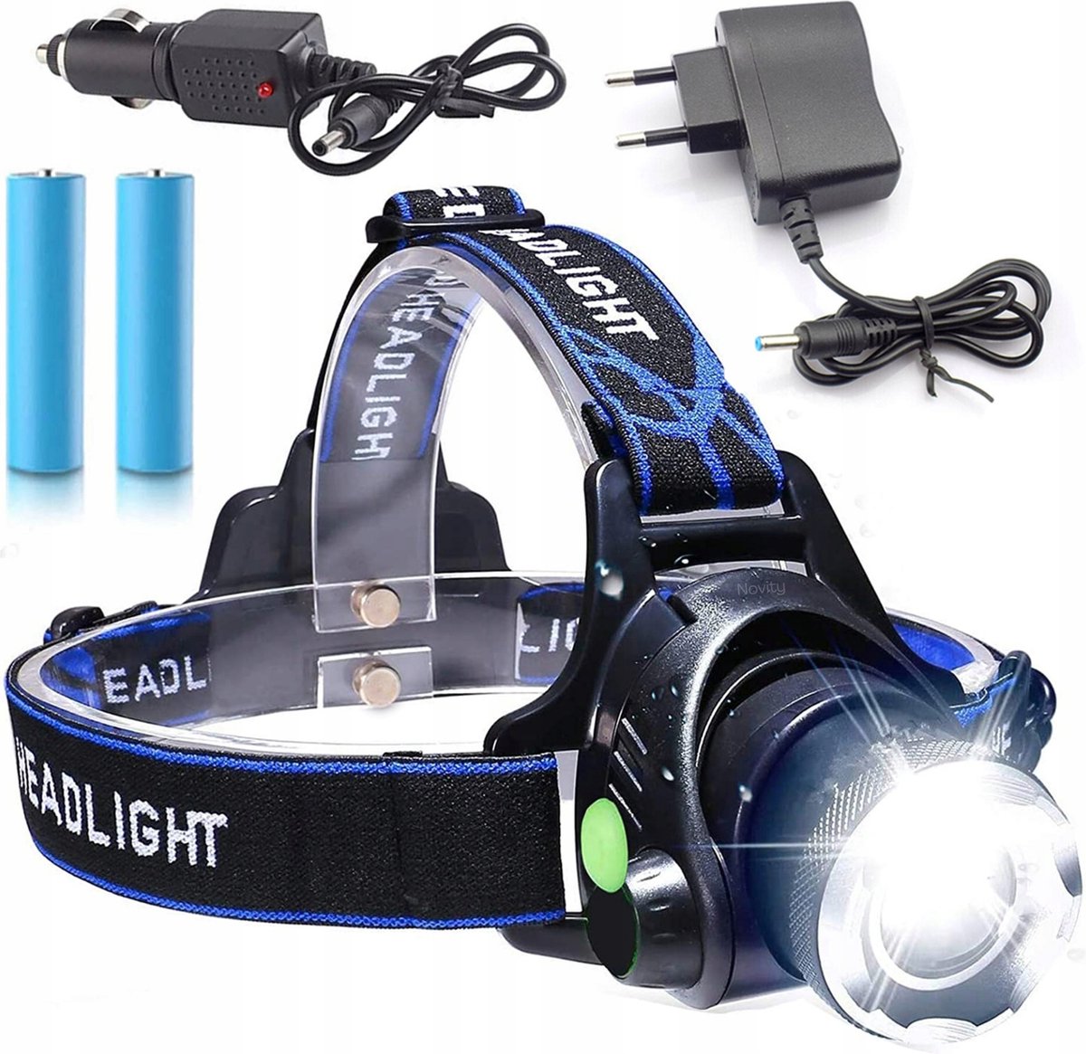Novity® Ultrakrachtige Militaire Hoofdlamp Oplaadbaar - 500 Meter ...