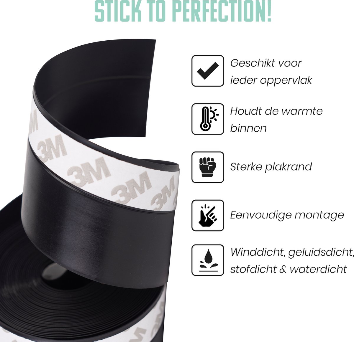 Solity® Tochtstrip - 500cm x 4.5cm - Tochtstrips voor Deuren ...