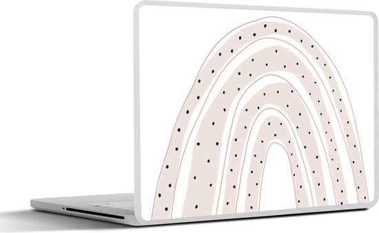 Laptop sticker - 14 inch - Regenboog - Stippen - Pastel - 32x5x23x5cm ...