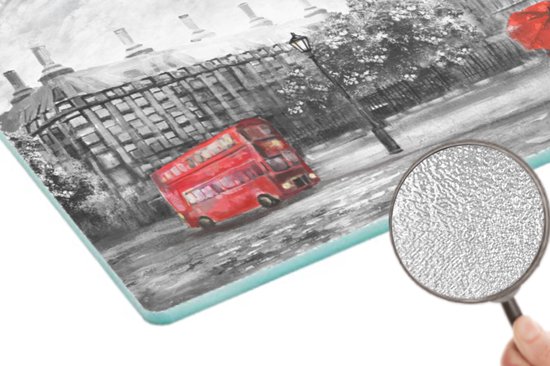 Glazen Snijplank - 39x28 - Schilderij - Big Ben - Rood - Paraplu ...