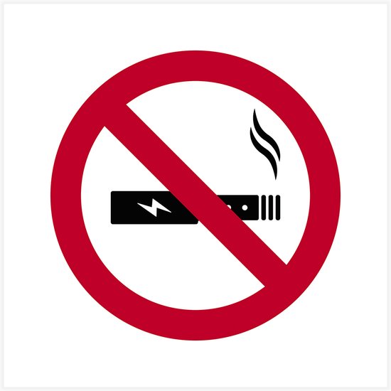 Pictogram/ sticker (combi pack) | Verboden te roken/ E-sigaret verboden ...
