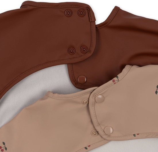 Konges Slojd - 2 Pack Dinner Bib / Slab - Met mouwen - Cherry | bol.com