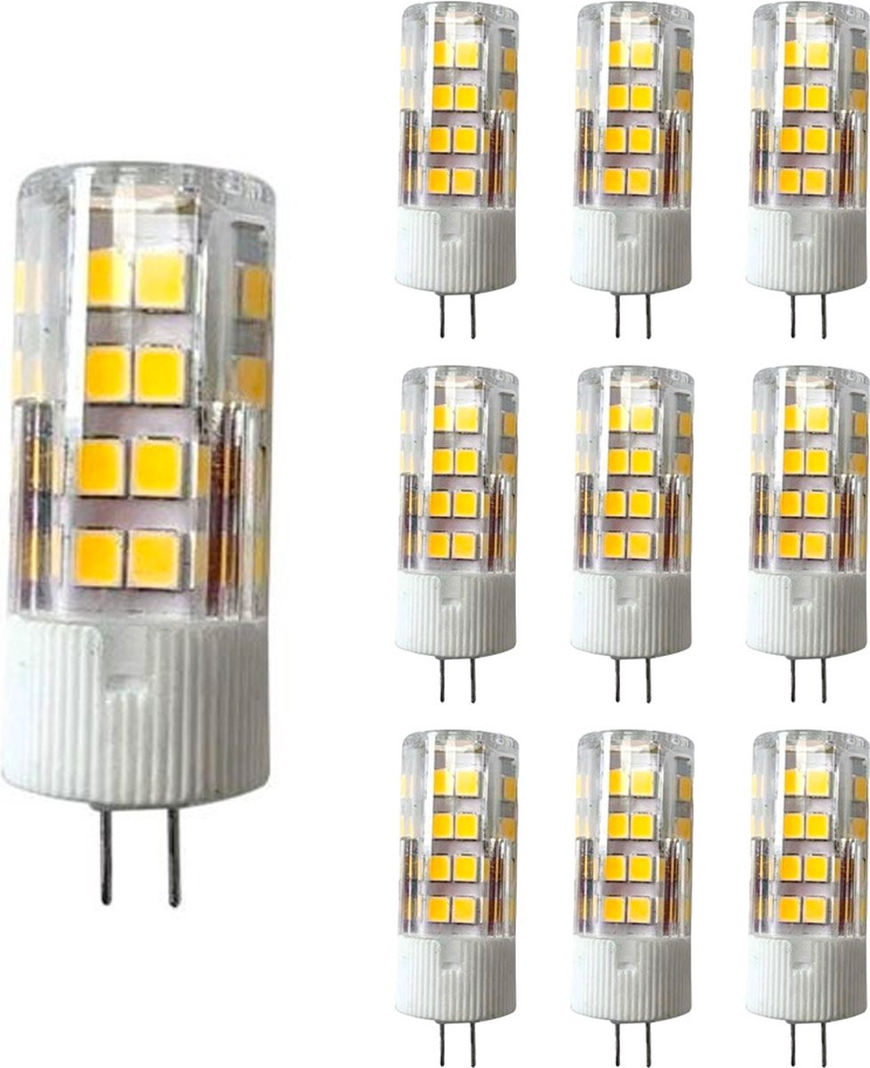 10x G4 LED lamp - 3.2 Watt - 385 Lumen - 4000K Neutraal wit licht - 12V Steeklampje -... | bol.com