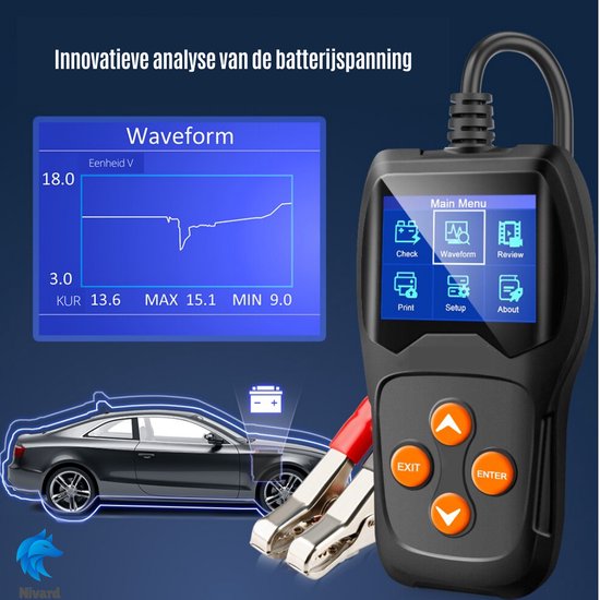 Currero Druppellader - Autobatterij Tester - Autobatterij - Auto ...