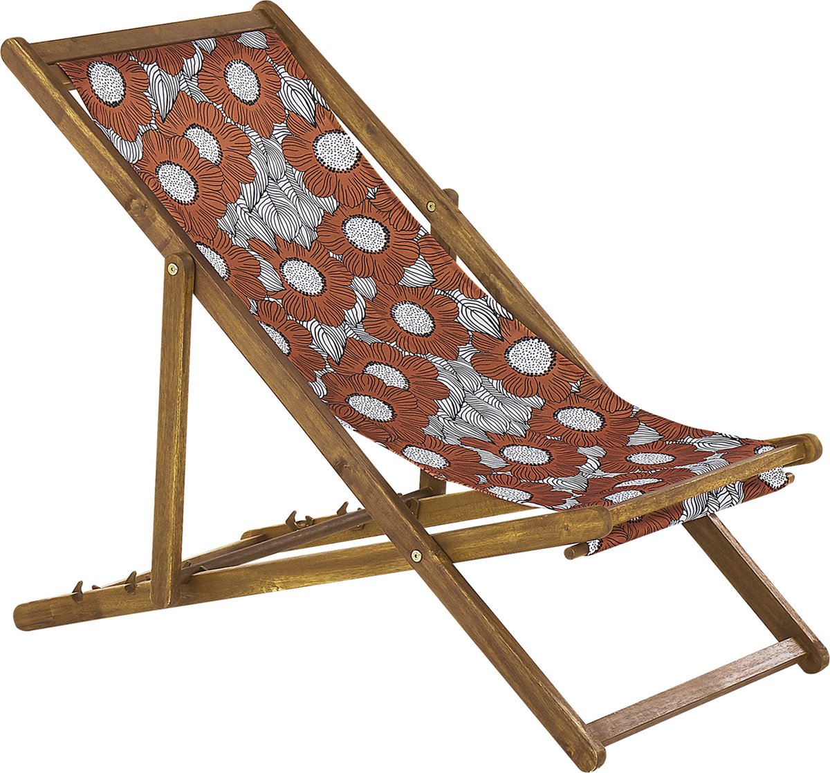 Beliani ANZIO - Strandstoel set van 2 - Rood - Kunststof | bol.com