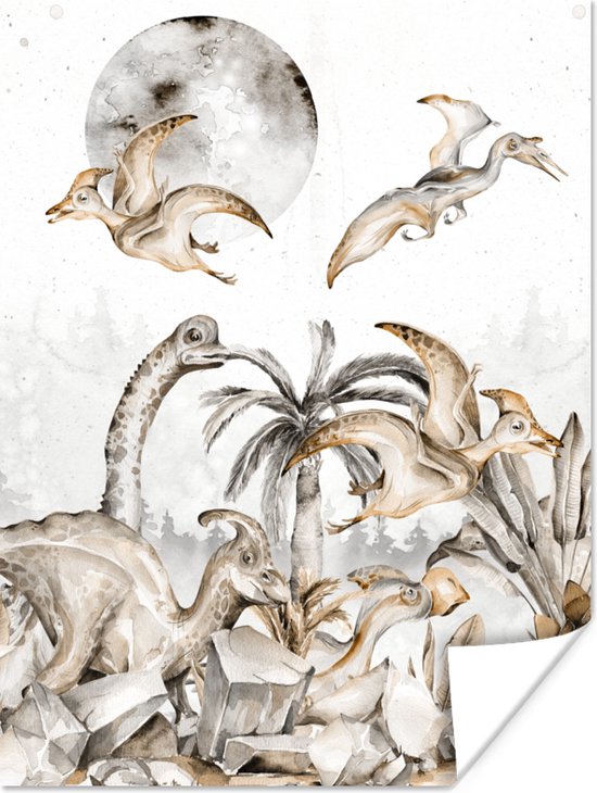 Poster Dinosaurus - Jungle Decoratie - Kinderen - Jongens - Kind - Kids ...