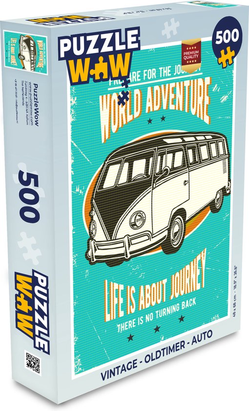 Puzzel Vintage - Oldtimer - Auto - Legpuzzel - Puzzel 500 stukjes | bol