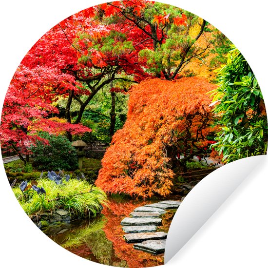 Zelfklevend behang - Behang rond - Bomen - Stenen - Pad - Natuur ...