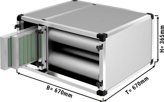 Uitlaatluchtzuiveringssysteem - 1400 m³ - zonder motor (met pre & actief koolfilter) |... | bol.com