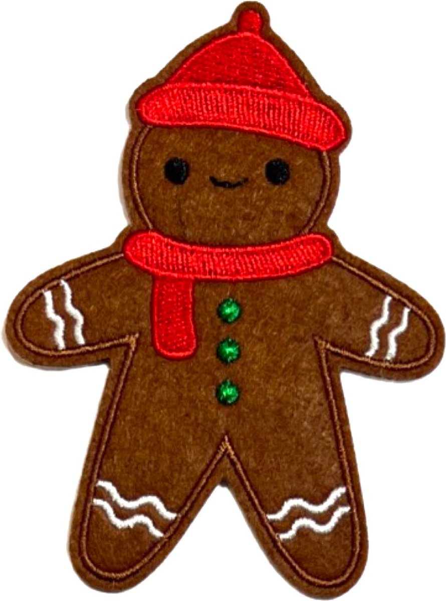 Taai Taai Pop Gingerbread Man Peperkoek Mannetje Kerst Strijk Embleem ...