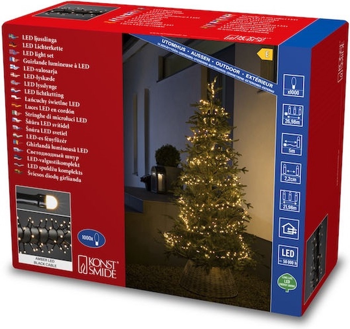 Clusterverlichting voor binnen en buiten - 1000 LEDs - 22 meter ...