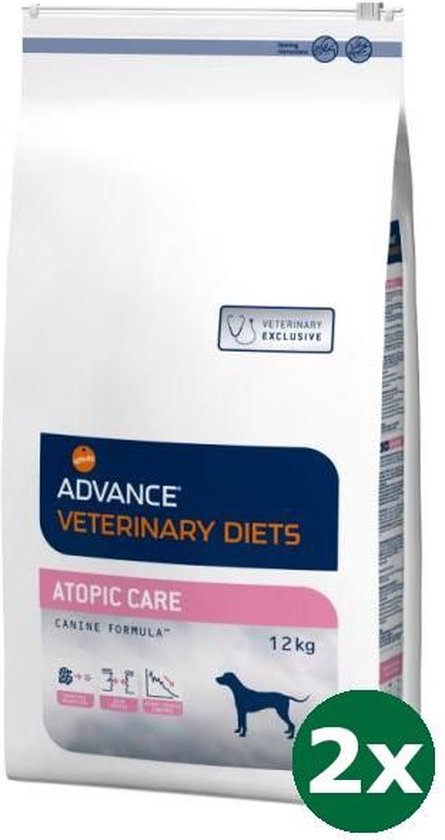 2x12 kg Advance veterinary diet dog atopic care medium / maxi hondenvoer | bol.com