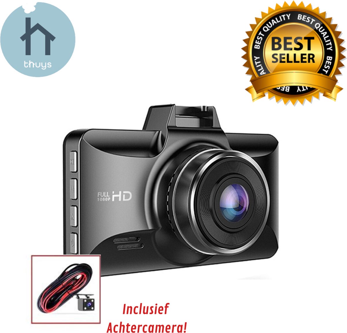 Dashcam voor Auto - Dascam Voor & Achter - Dashcam Auto - Full HD ...