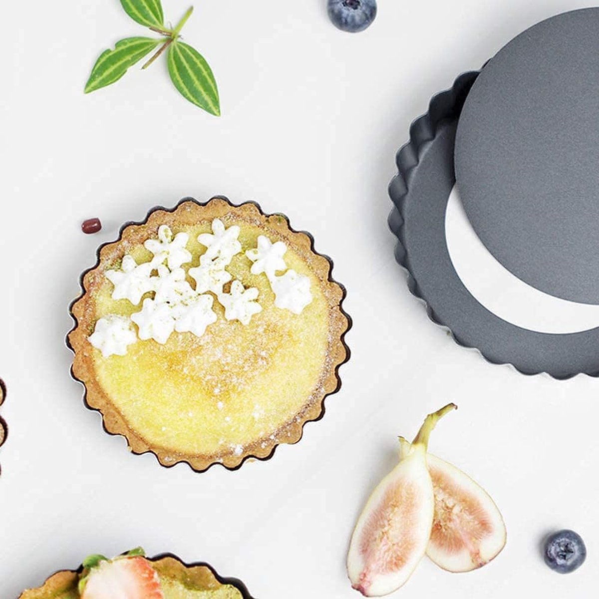 ZEACCT 6 Stuks Mini Quiche Pans, Ronde Taart Quichevorm 4 Inch Met ...