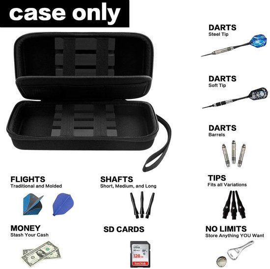 Dart Case Voor 6 Stalen Tip En Soft Tip Darts, Dart Carrying Storage ...