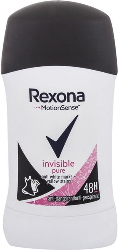 Rexona Motion Sense Invisible Pure Stick Anti White Marks Yellow Stains ...