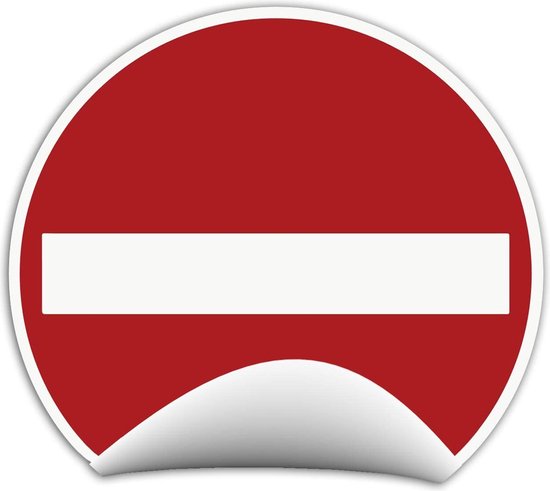 STROBO, 5 stuks XXL eenwegwegweg/doorgang verboden geen ingangsstickers ...