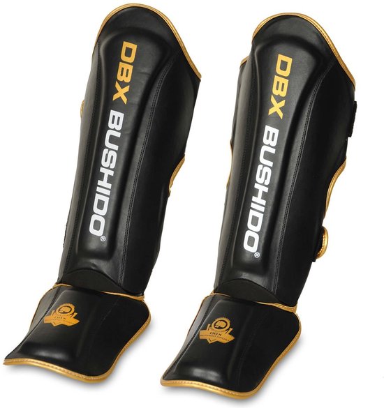 DBX Bushido - Black and Gold - Shin Guards - Sheen Beschermers - Zwart ...