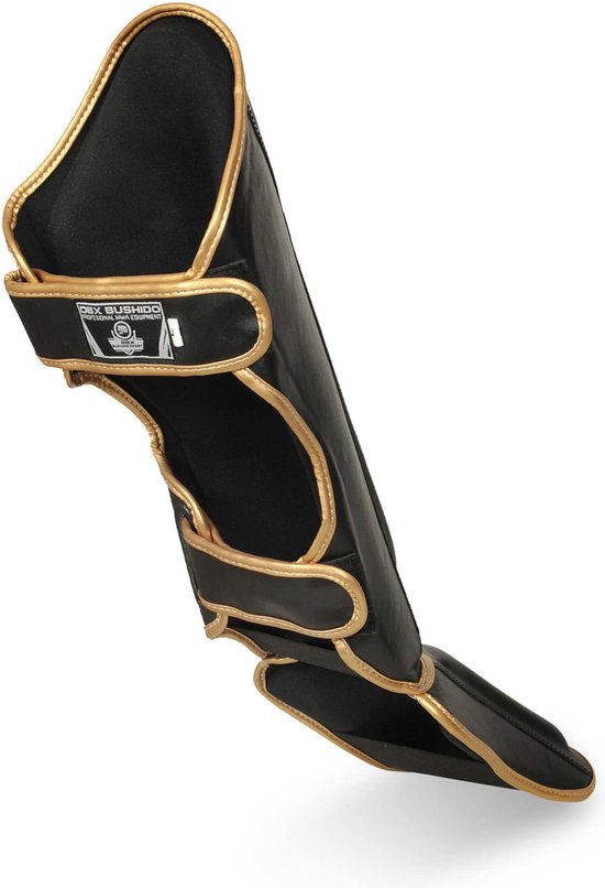 DBX Bushido - Black and Gold - Shin Guards - Sheen Beschermers - Zwart ...