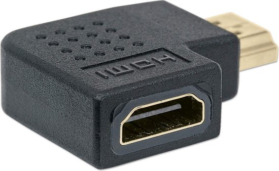 Adapter MANHATTAN HDMI-A Female.> A Male 4K, 90 (left) [bk] | bol.com