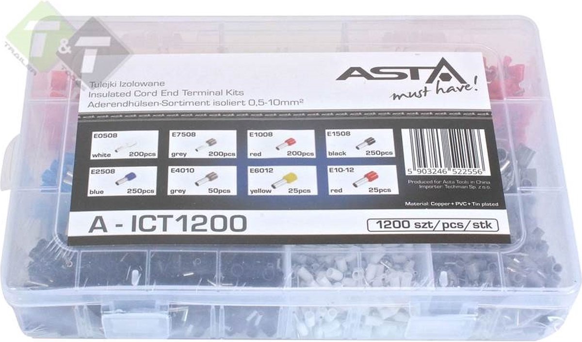 Kabelschoen pen assortiment - 1200 delig - Draad connectors - ASTA ...