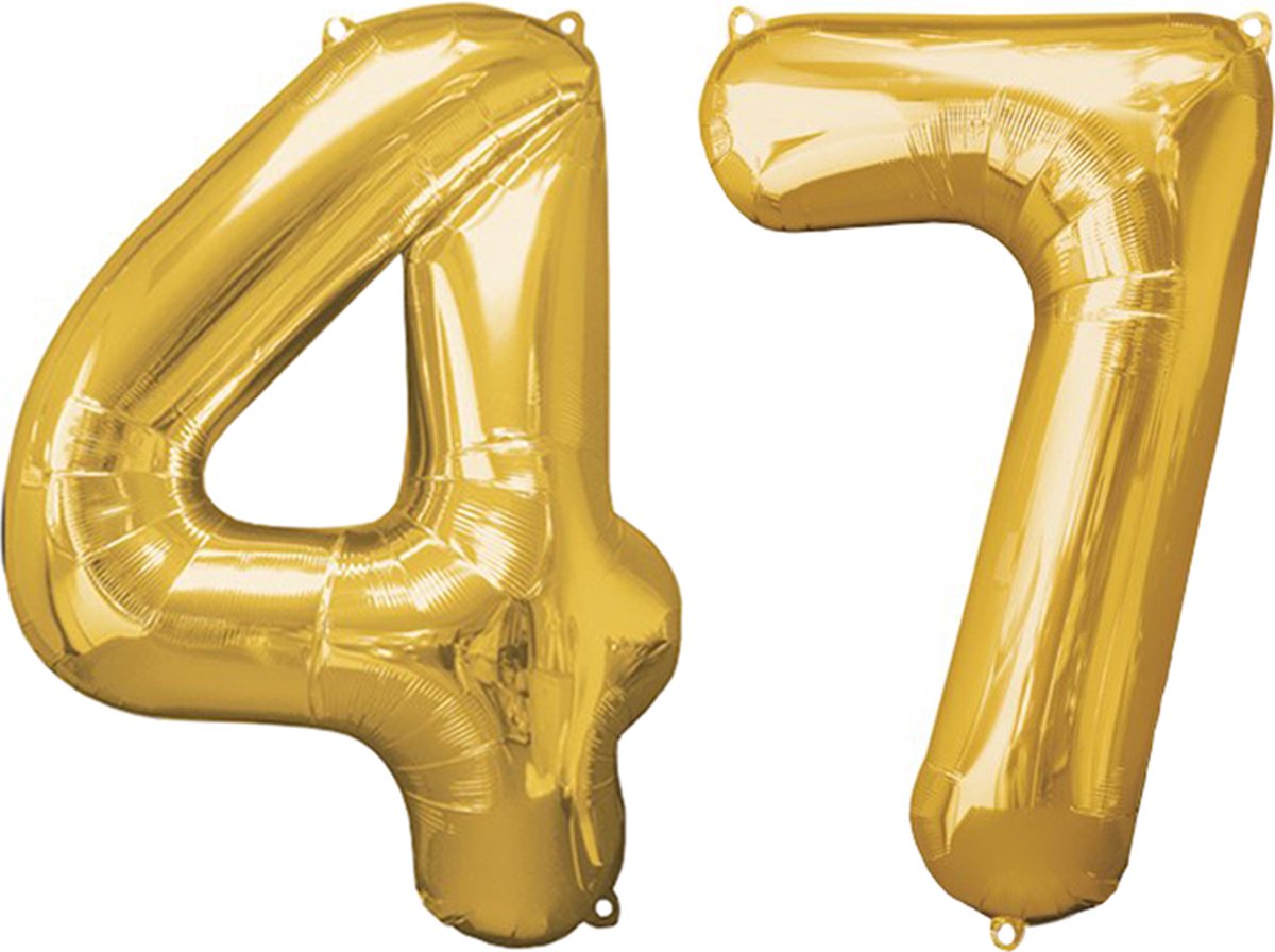 Versiering 47 Jaar Ballon Cijfer 47 Verjaardag Versiering Folie Helium ...