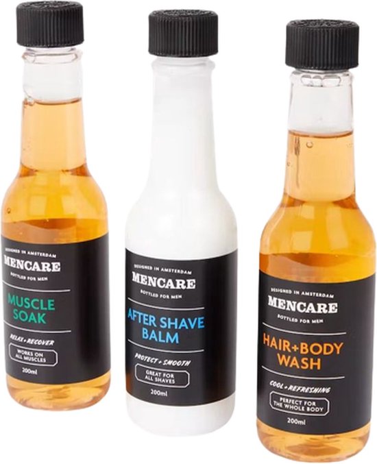 Geschenkpakket Man - Shampoo + Bodywash / After Shave Balm / Muscle ...