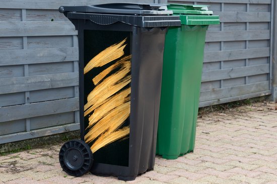 Container sticker Goud - Verf - Strepen - Luxe - Abstract - 38x80 cm ...