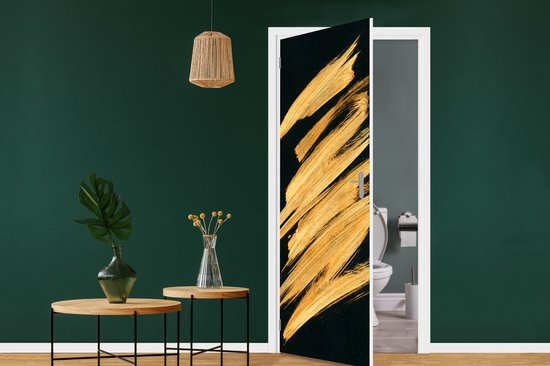 Deursticker Goud - Verf - Strepen - Luxe - Abstract - 85x205 cm ...