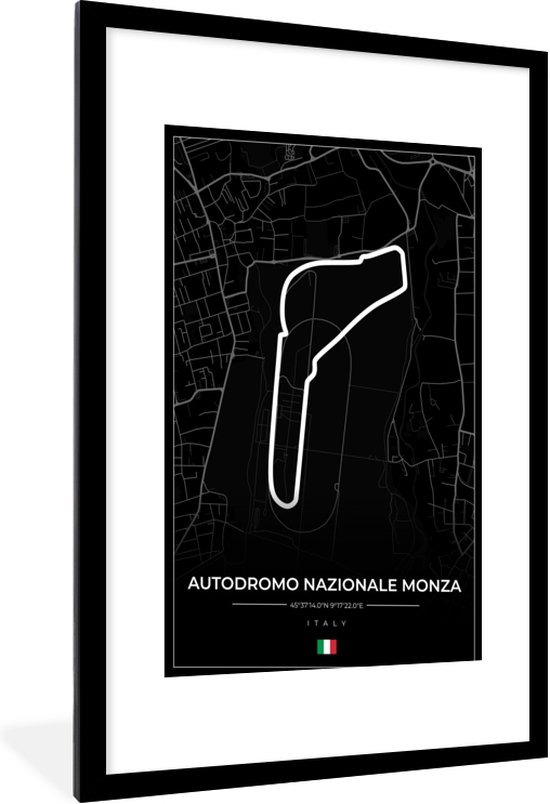 Fotolijst incl. Poster - Racing - F1 - Circuit - Italië - Autodromo ...