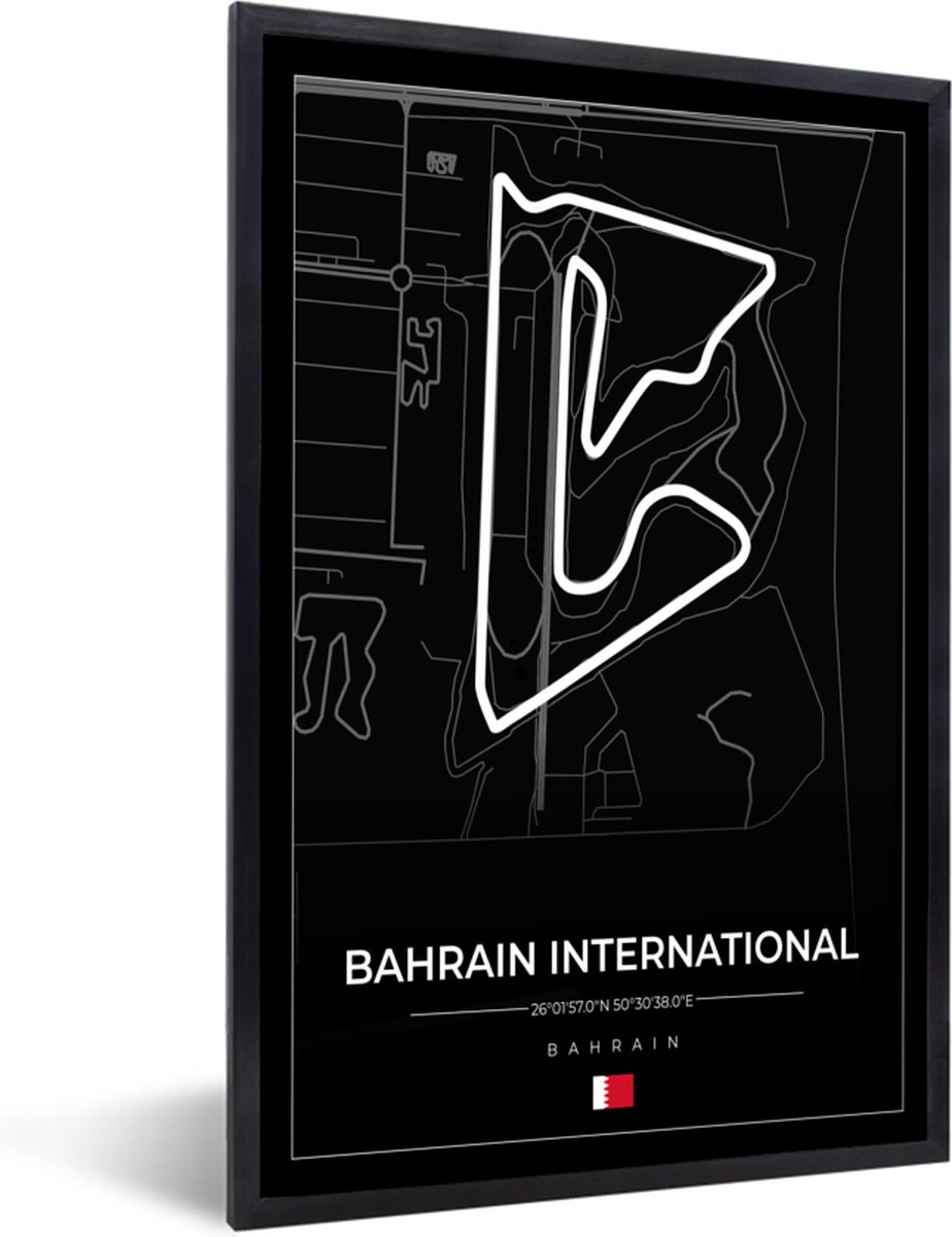 Fotolijst incl. Poster - Formule 1 - Racebaan - Bahrain International ...