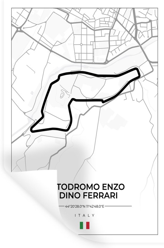 Muurstickers - Sticker Folie - F1 - Racebaan - Italië - Zwart ...