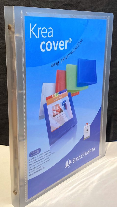 Exacompta - Krea Cover - A4 ringmap met 4 ringen 16 mm - insteekmap ...