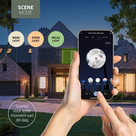 Varin® Smart led lamp E27 - 9W - Wit en RGB licht - Bediening via app ...