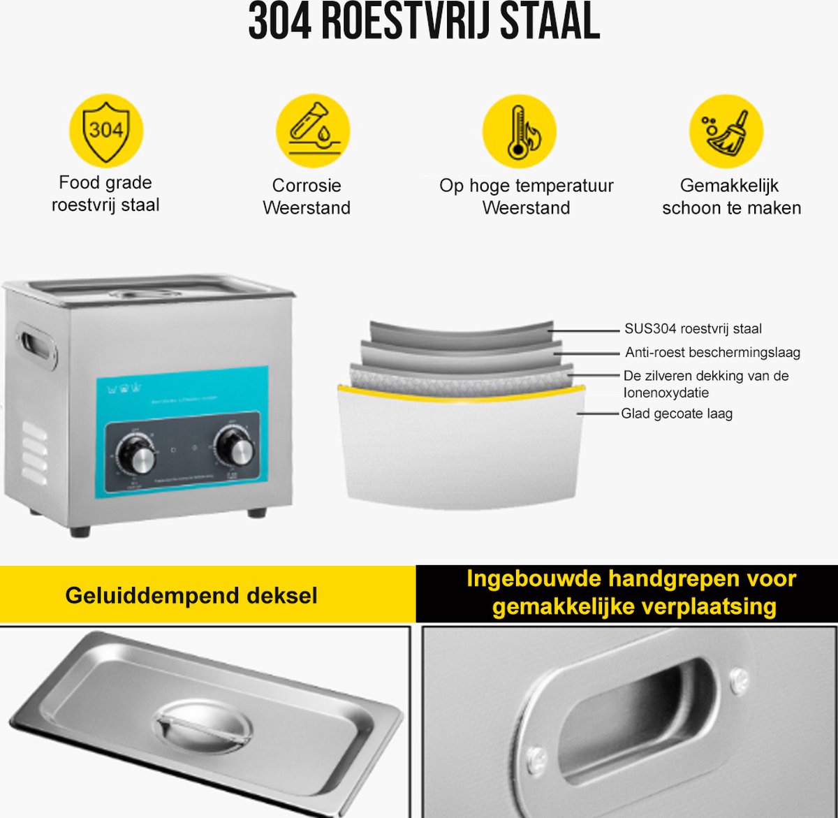 Vevor Ultrasoon Reiniger - Hoge Kwaliteit - Ultrasoon ...