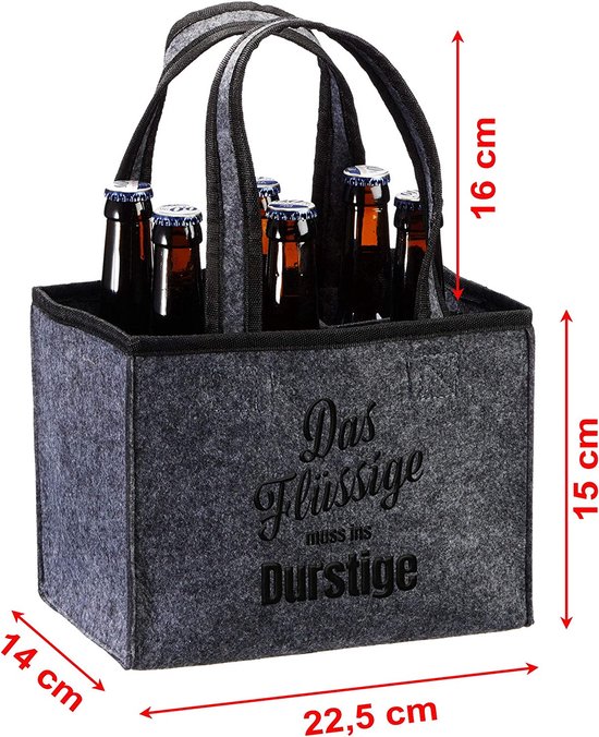 Cepewa Flessendrager van vilt De vloeibare must. Flessentas ...
