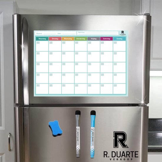 R. Duarte Verkoop - Premium Magnetisch Weekplanner 2022 whiteboard A3 - Maandplanner... | bol.com