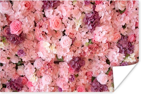 Poster Bloemen - Roze - Rozen - 30x20 cm | bol